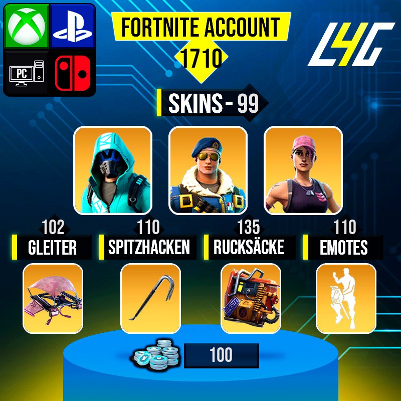Fortnite OG Account - 99 Skins | Surf Strider | Royale Bomber | Rose ...
