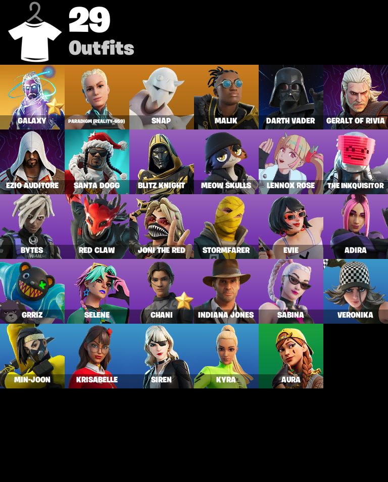 Fortnite OG Account - 29 Skins | Galaxy | Paradigm (Reality-659) | Snap