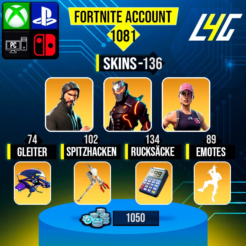 Fortnite OG Account - 136 Skins | The Reaper | Omega Stage 5 | Rose ...